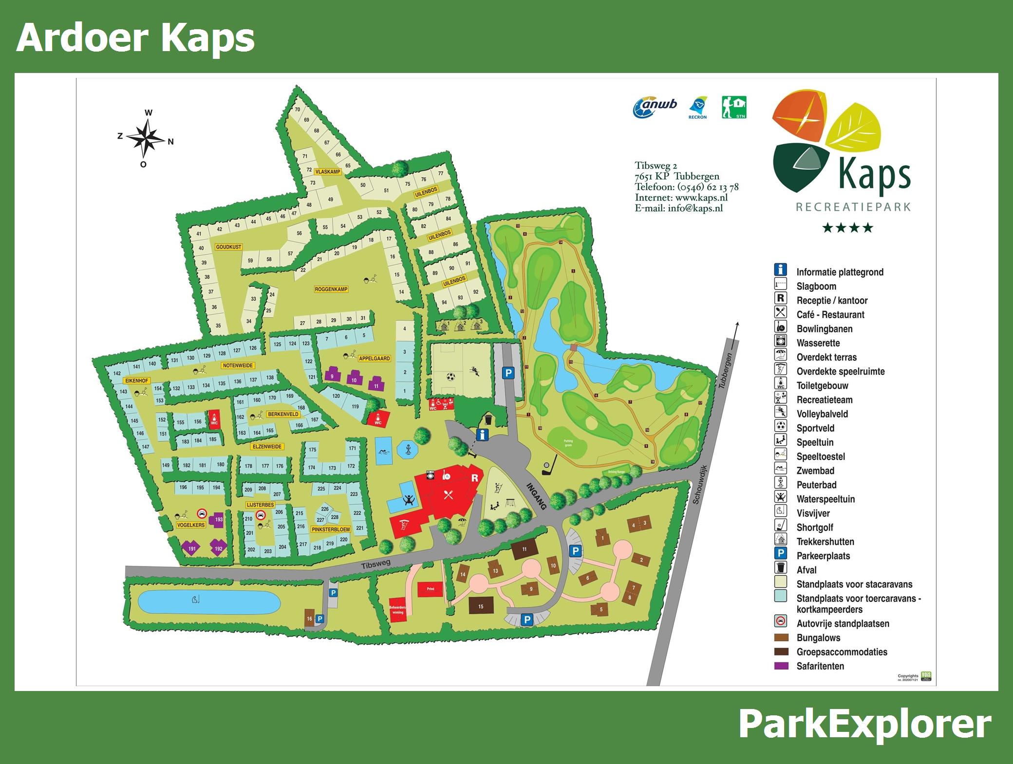 Plattegrond van Ardoer Kaps | CampingExplorer