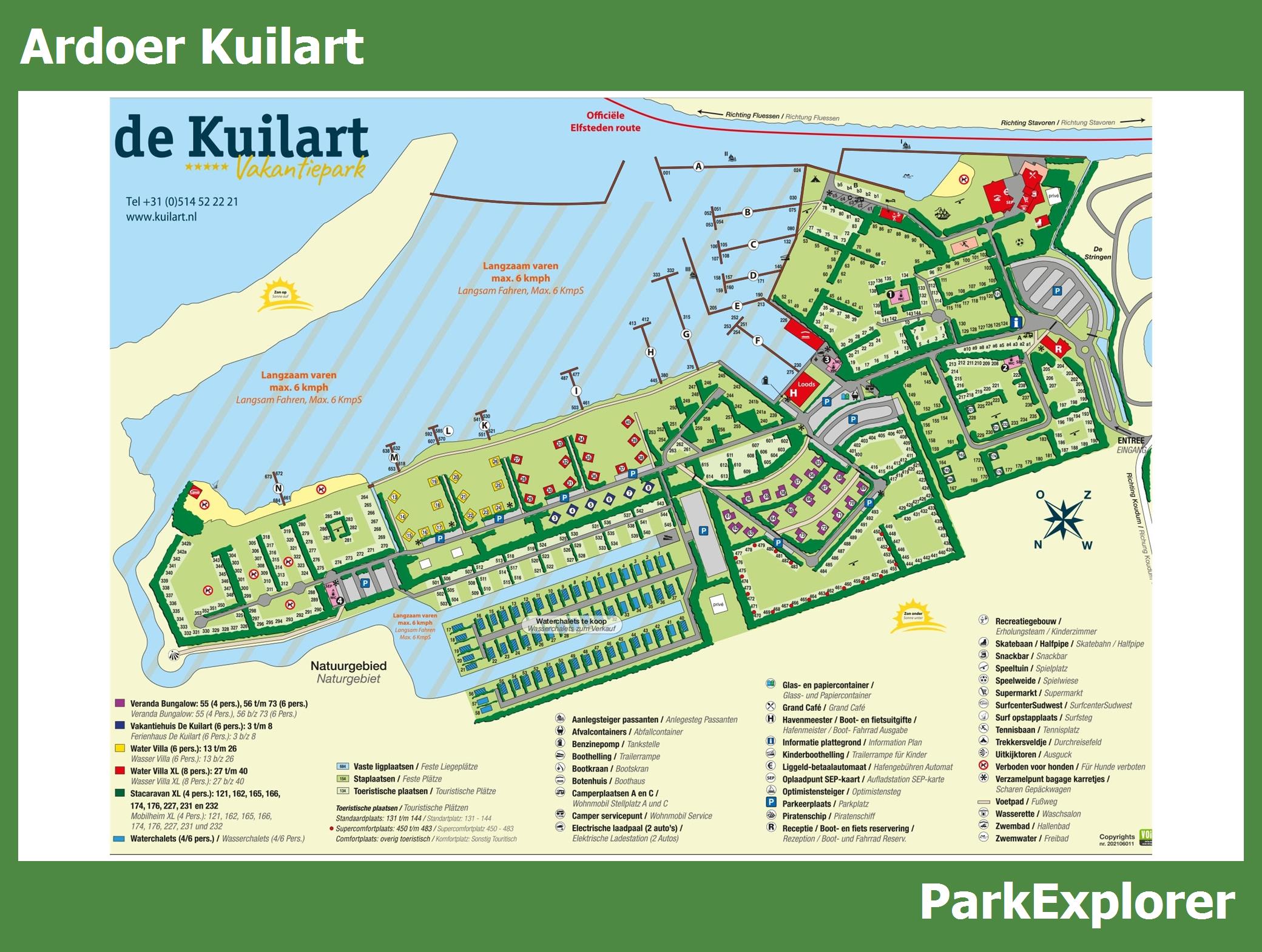 Plattegrond van Ardoer Kuilart | CampingExplorer