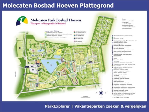 Plattegrond van Molecaten Bosbad Hoeven - CampingExplorer